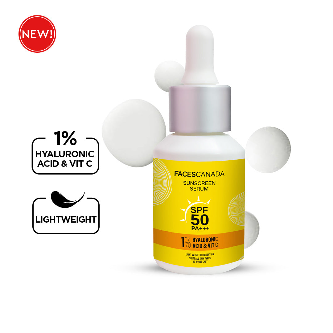 Sunscreen Serum Online - Hyaluronic Acid Face Serum with SPF 50 – Faces ...