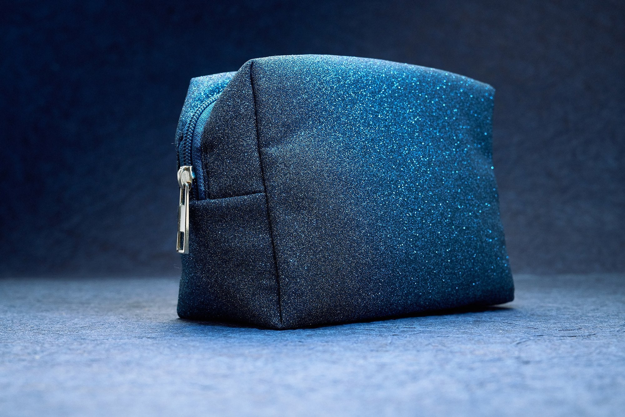Blue Shimmer Party Makeup Pouch Online | Faces Canada