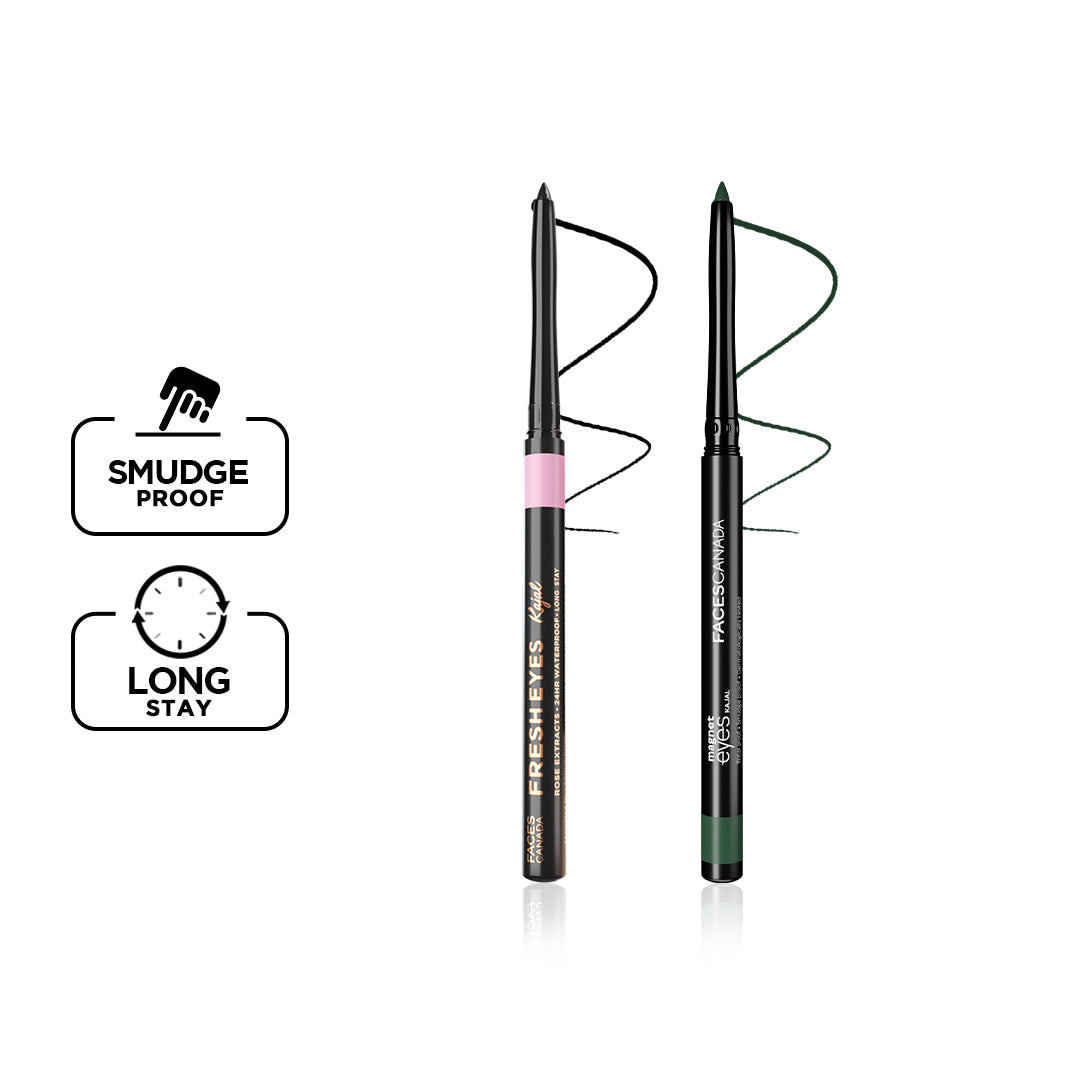 Fresh Eyes Kajal & Magneteyes Colour Kajal Combo Set Online – Faces Canada